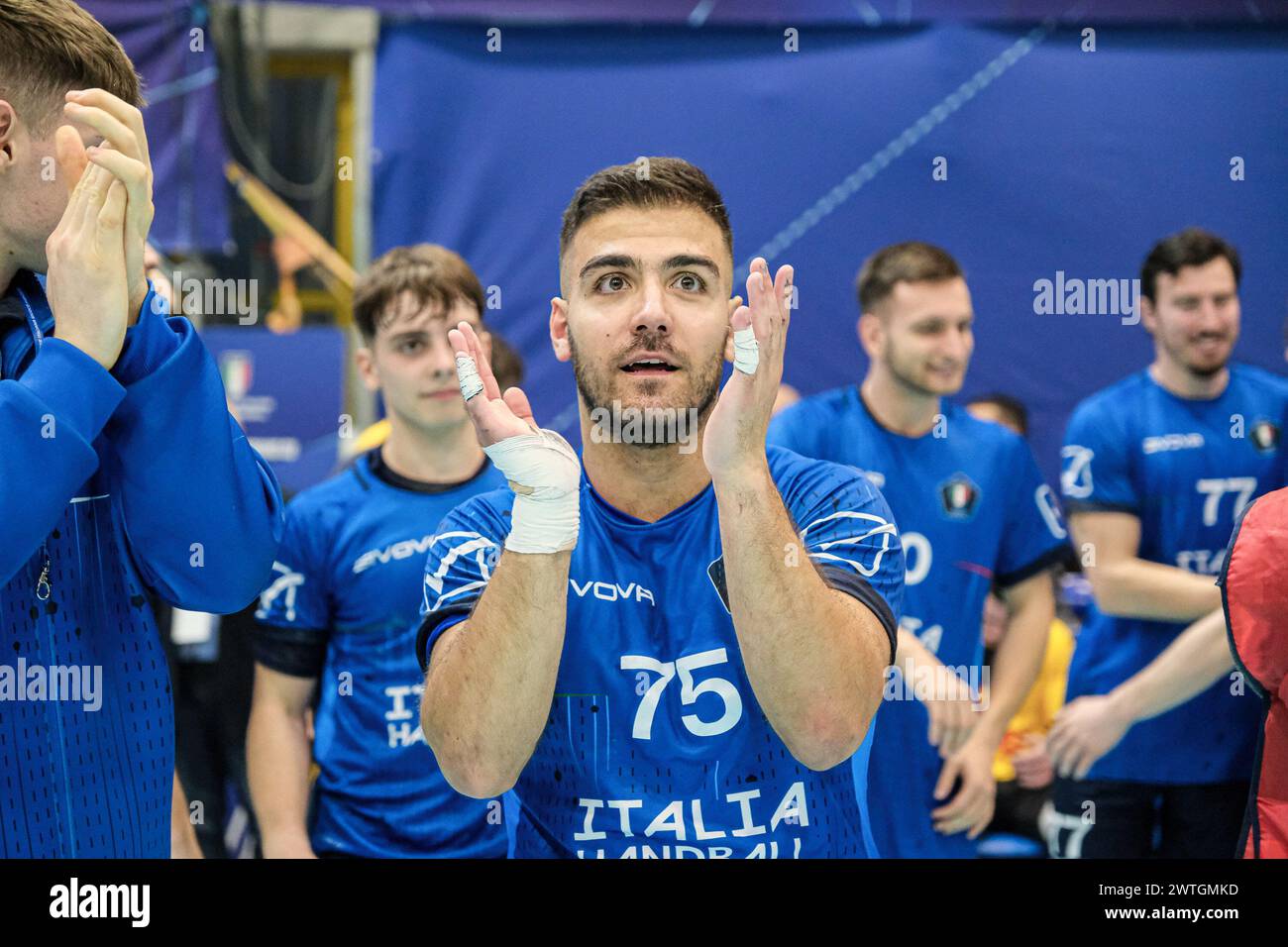 Pescara, Italy. 17th Mar, 2024. Riccardo Di Giulio of Italy celebrates ...