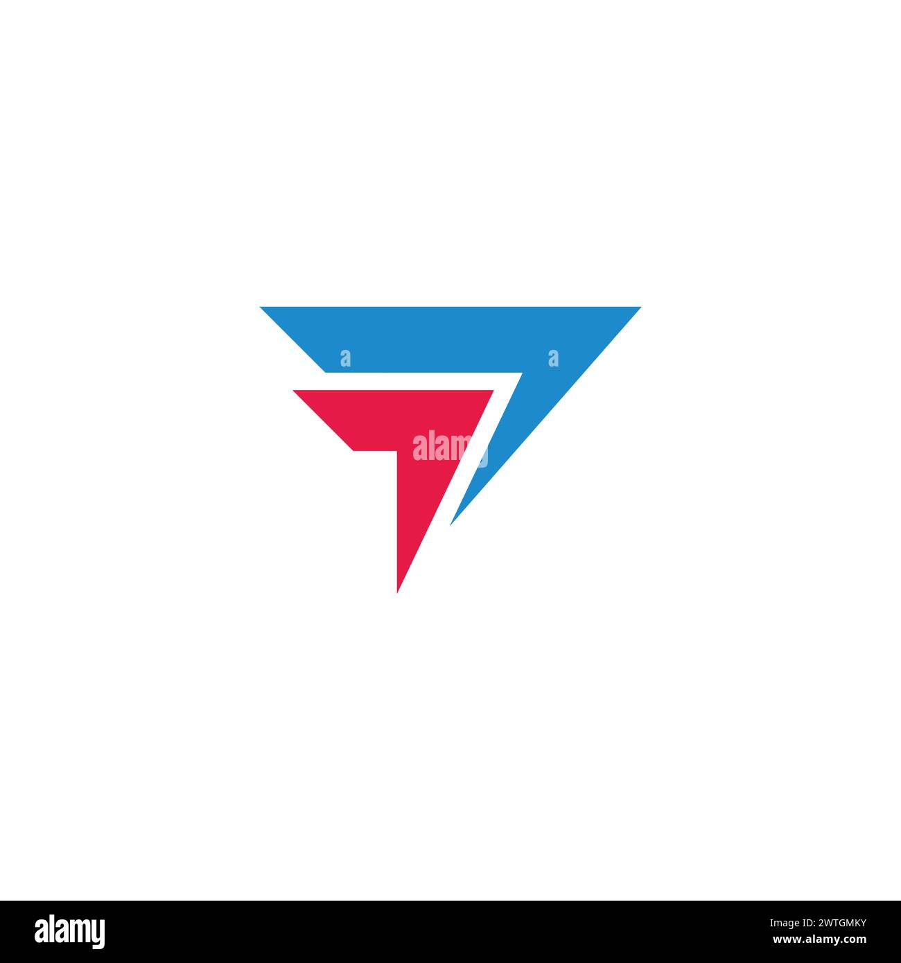 fast letter t colorful geometric arrows logo vector Stock Vector Image ...