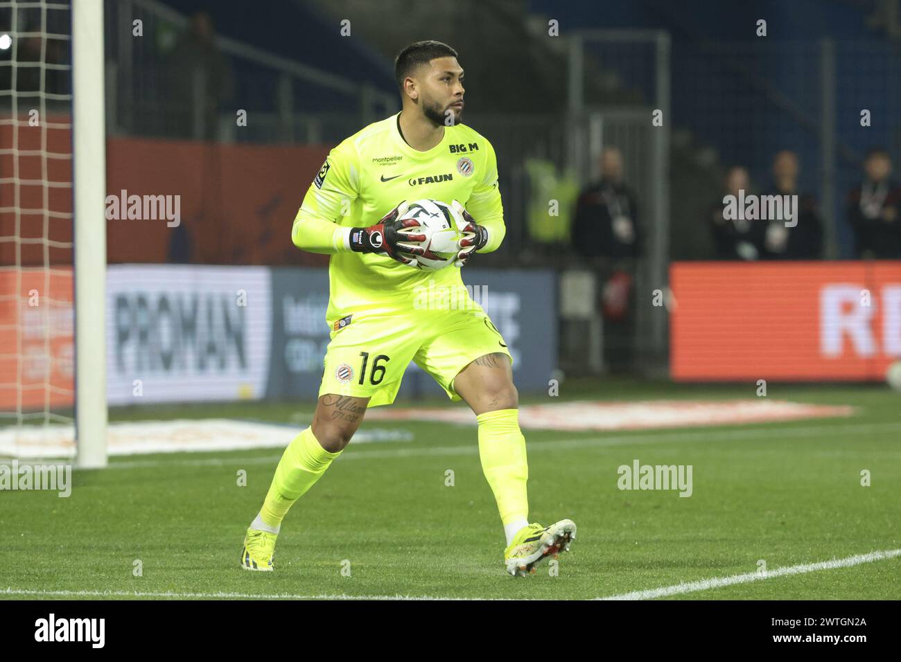 Montpellier goalkeeper Dimitry Bertaud during the French championship ...