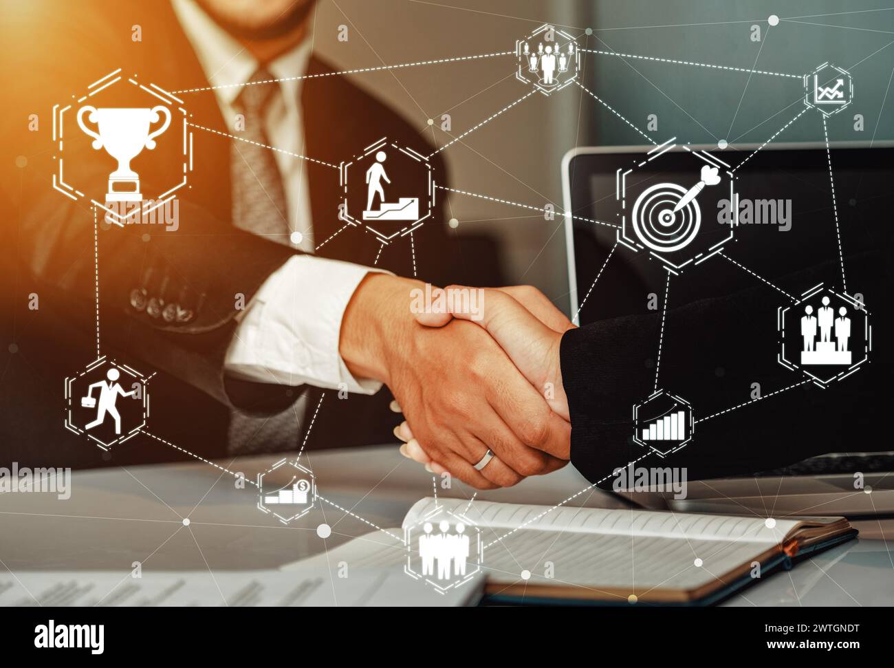 Achievement and Business Goal Success Concept - Creative business ...