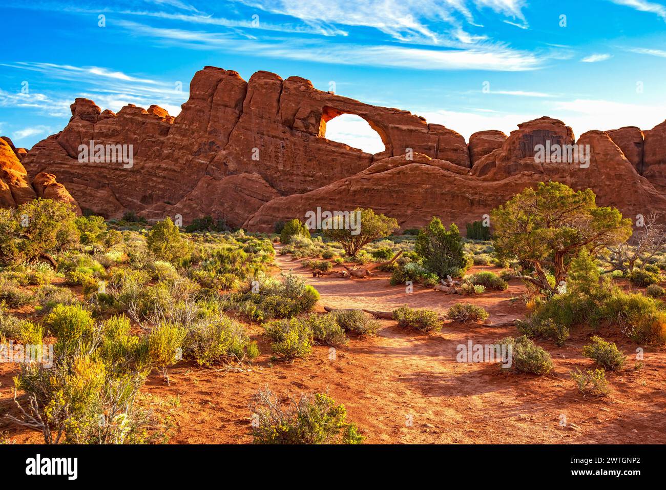 Skyline Arch in Arches National Park Utah Stock Photo - Alamy