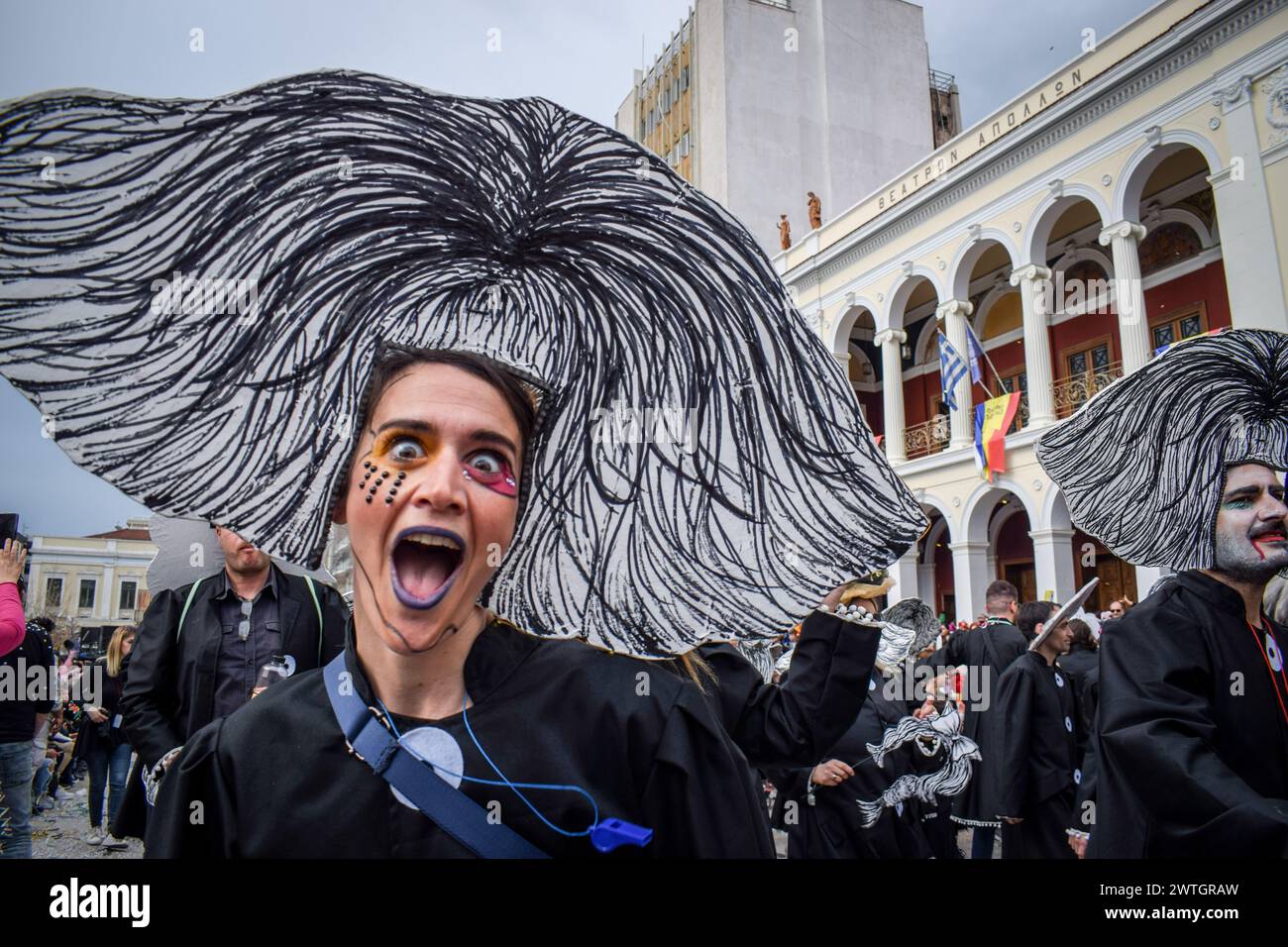 Patras, Greece. 17 March 2024. People celebrate and dance during the ...