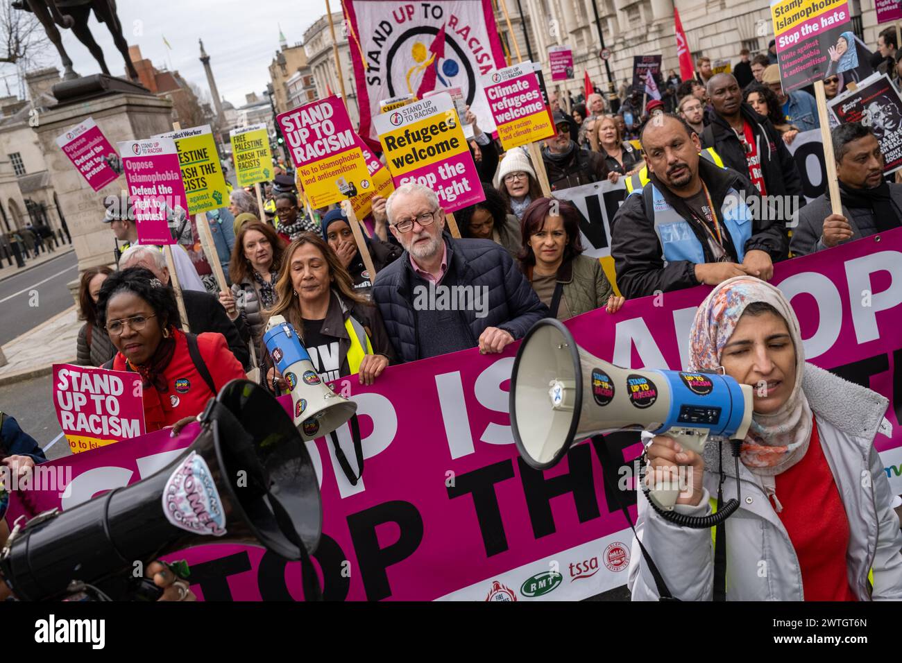To celebrate UN Anti Racism Day a march is held in Central London Stock ...