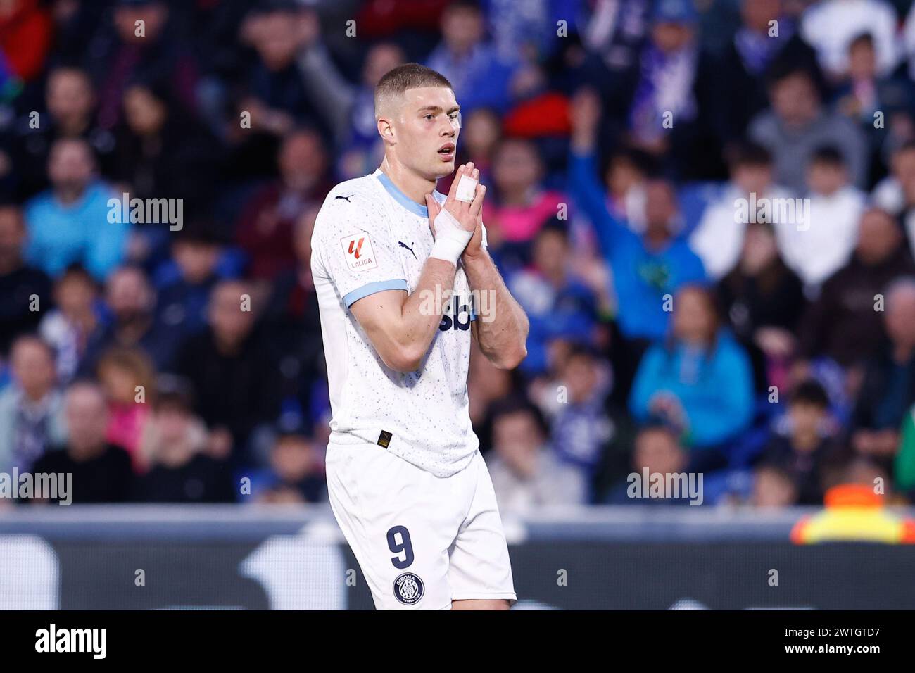 Artem Dovbyk of Girona FC during the Spanish championship La Liga football match between Getafe ...