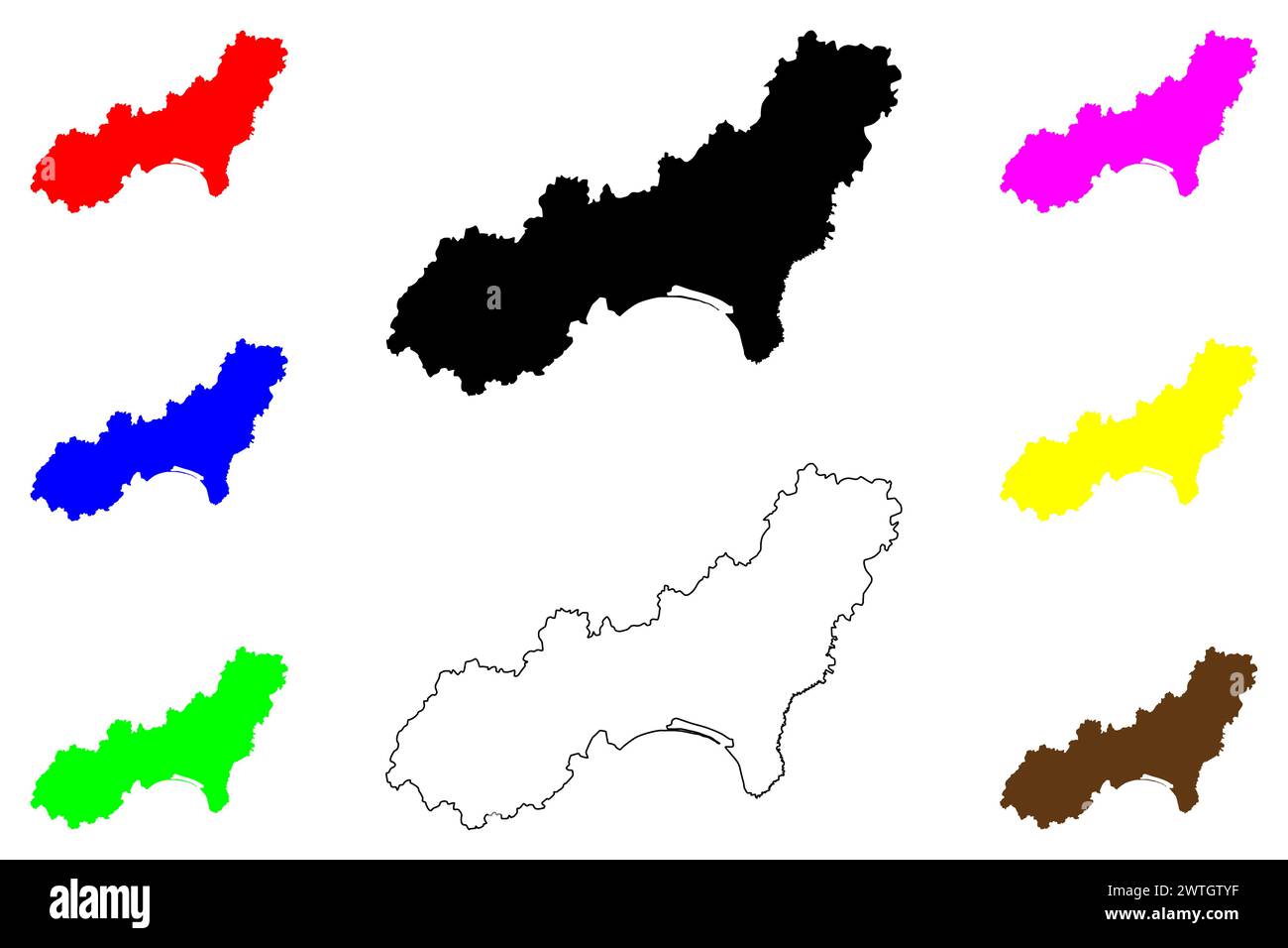 Outline map of jixi hi-res stock photography and images - Alamy