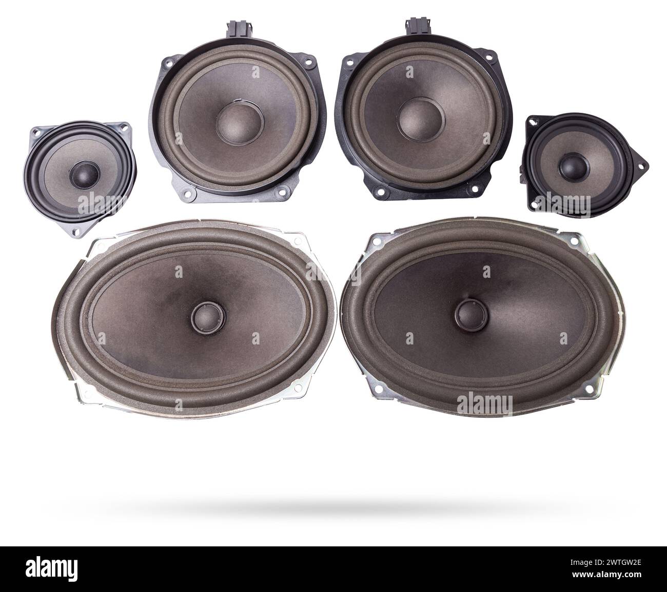 Two speakers of an acoustic system - an audio for playing music in a ...