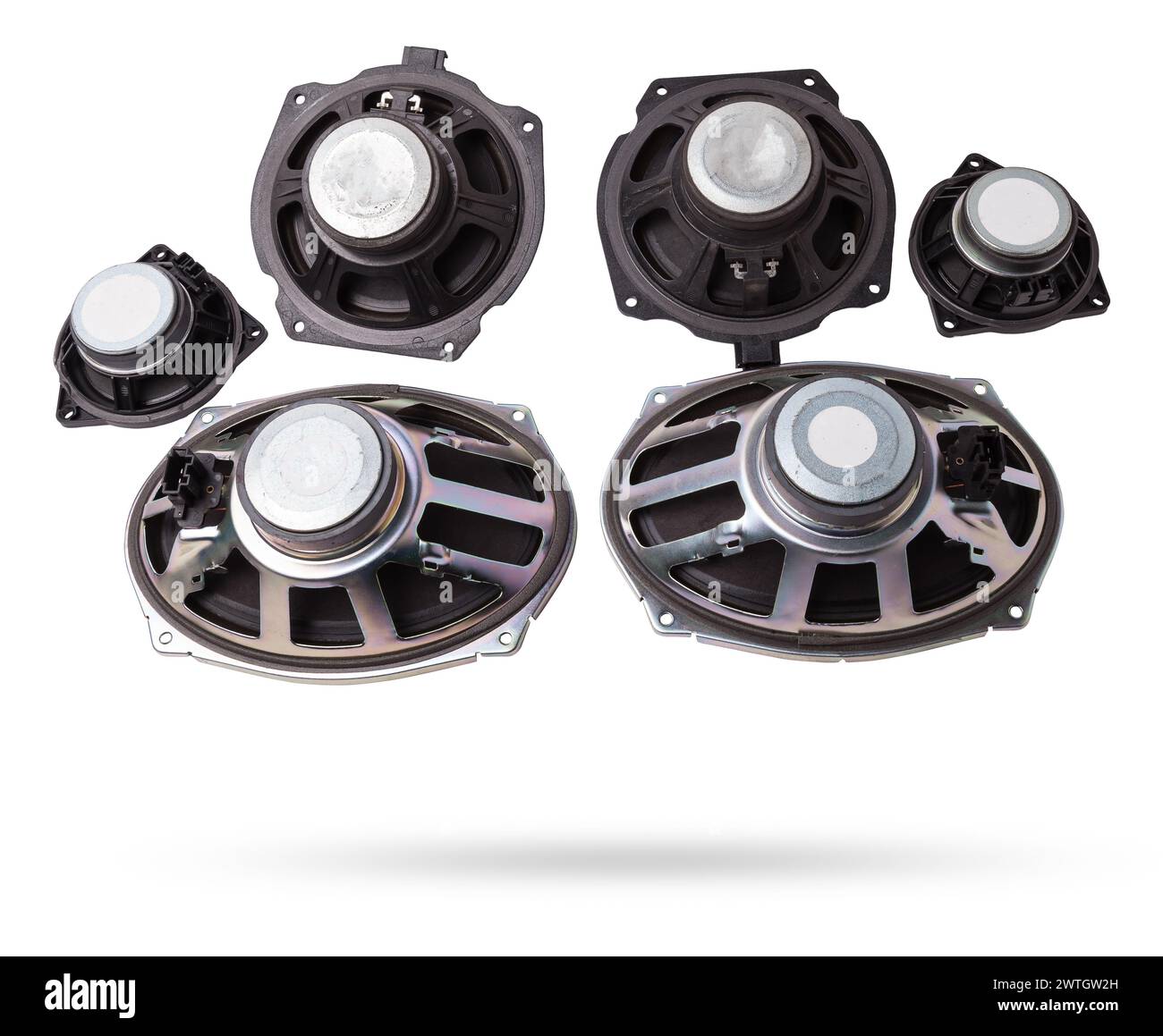 Two speakers of an acoustic system - an audio for playing music in a ...