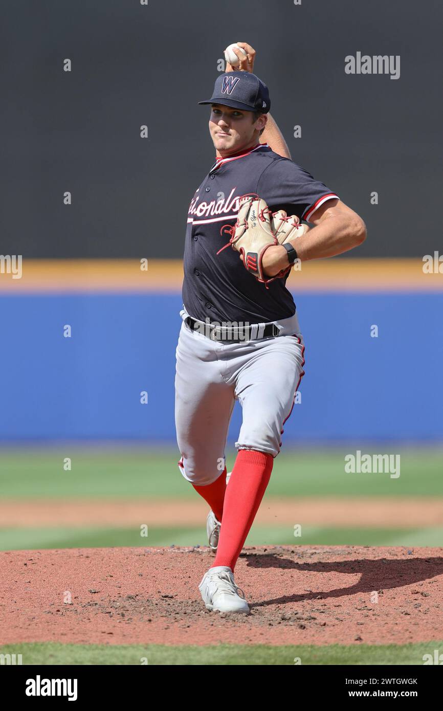 Port St Lucie, FL: Washington Nationals pitcher Travis Sykora (50 ...