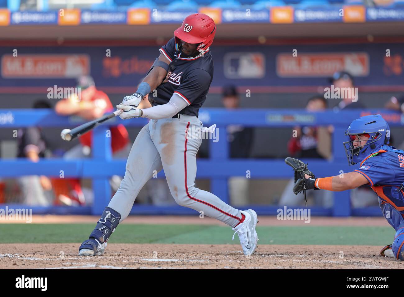 Port St Lucie, FL: Washington Nationals designated hitter T.J. White ...