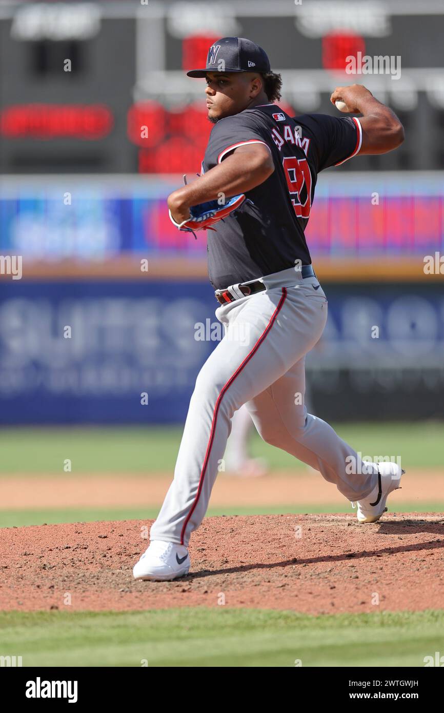 Port St Lucie, FL: Washington Nationals pitcher Jarlin Susana (91 ...