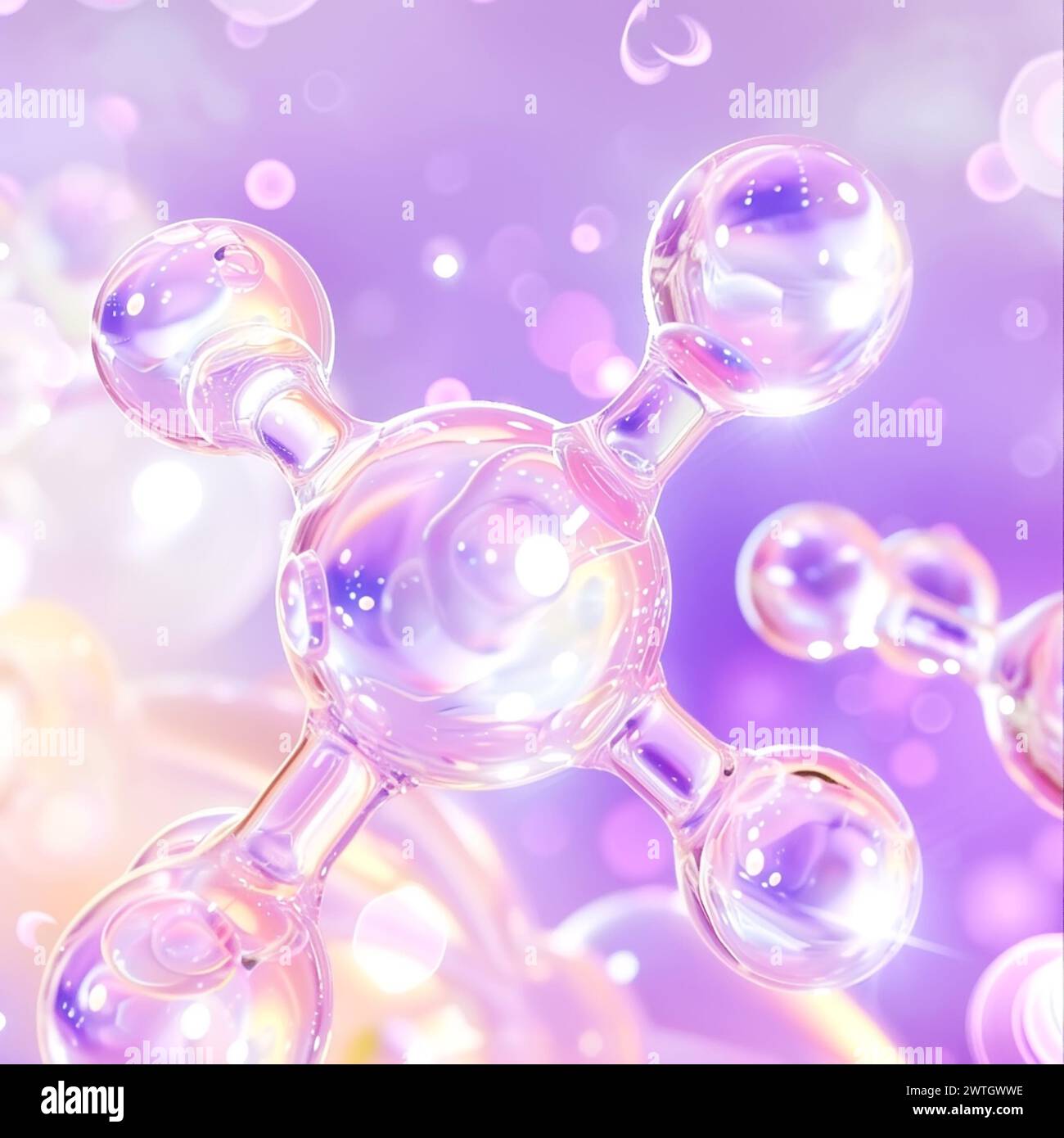 Hyaluronic acid molecular elements. Background for cosmetic product ...