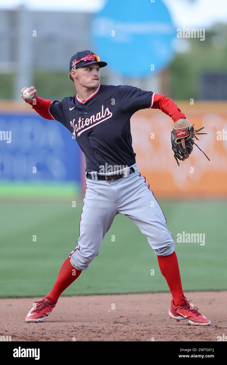 Port St Lucie, FL: Washington Nationals third baseman Brady House (55 ...