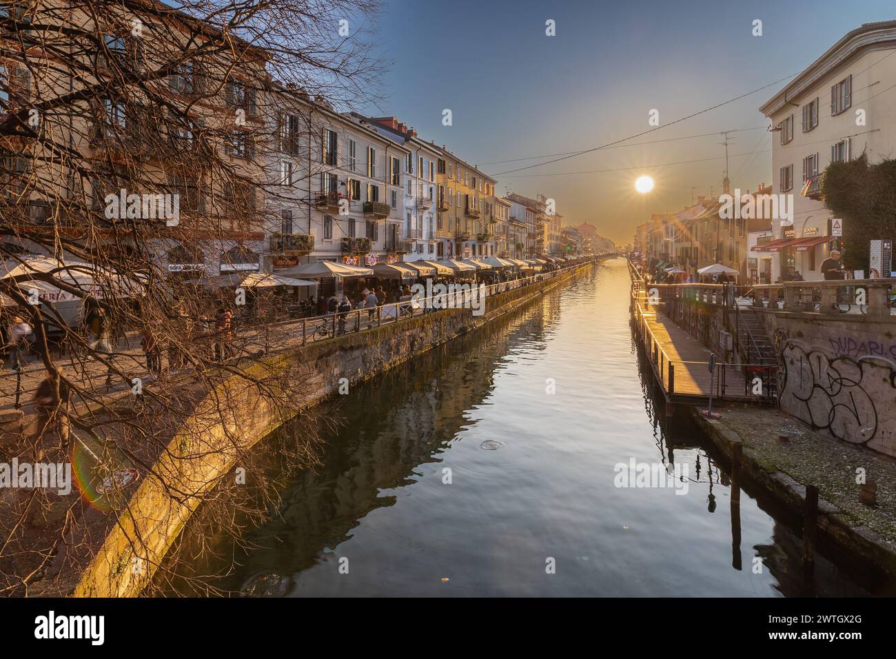 navigli are a system of interconnected canals in and around Milan and ...