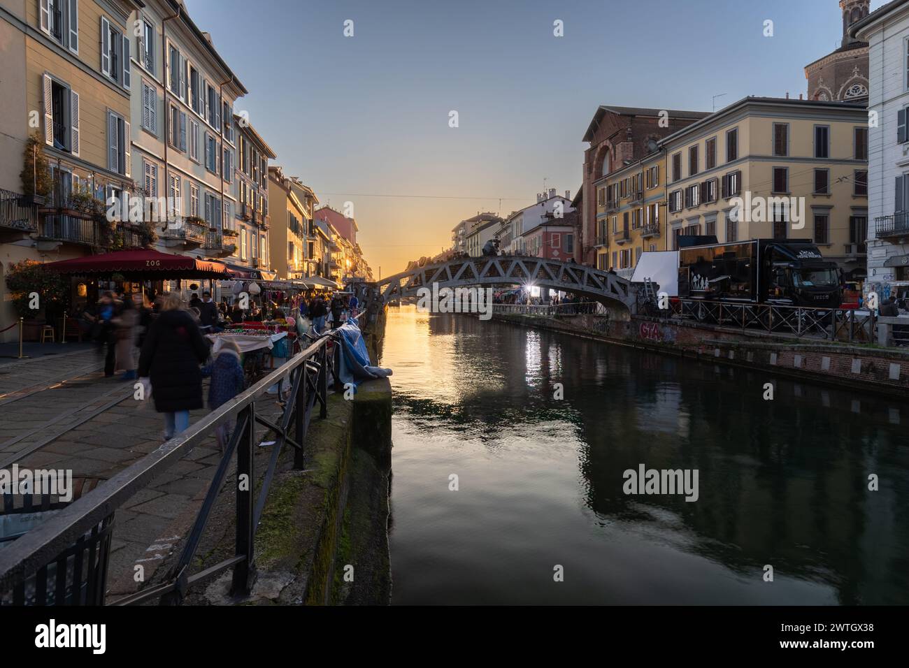 navigli are a system of interconnected canals in and around Milan and ...