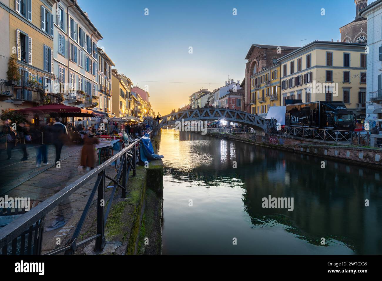 navigli are a system of interconnected canals in and around Milan and ...