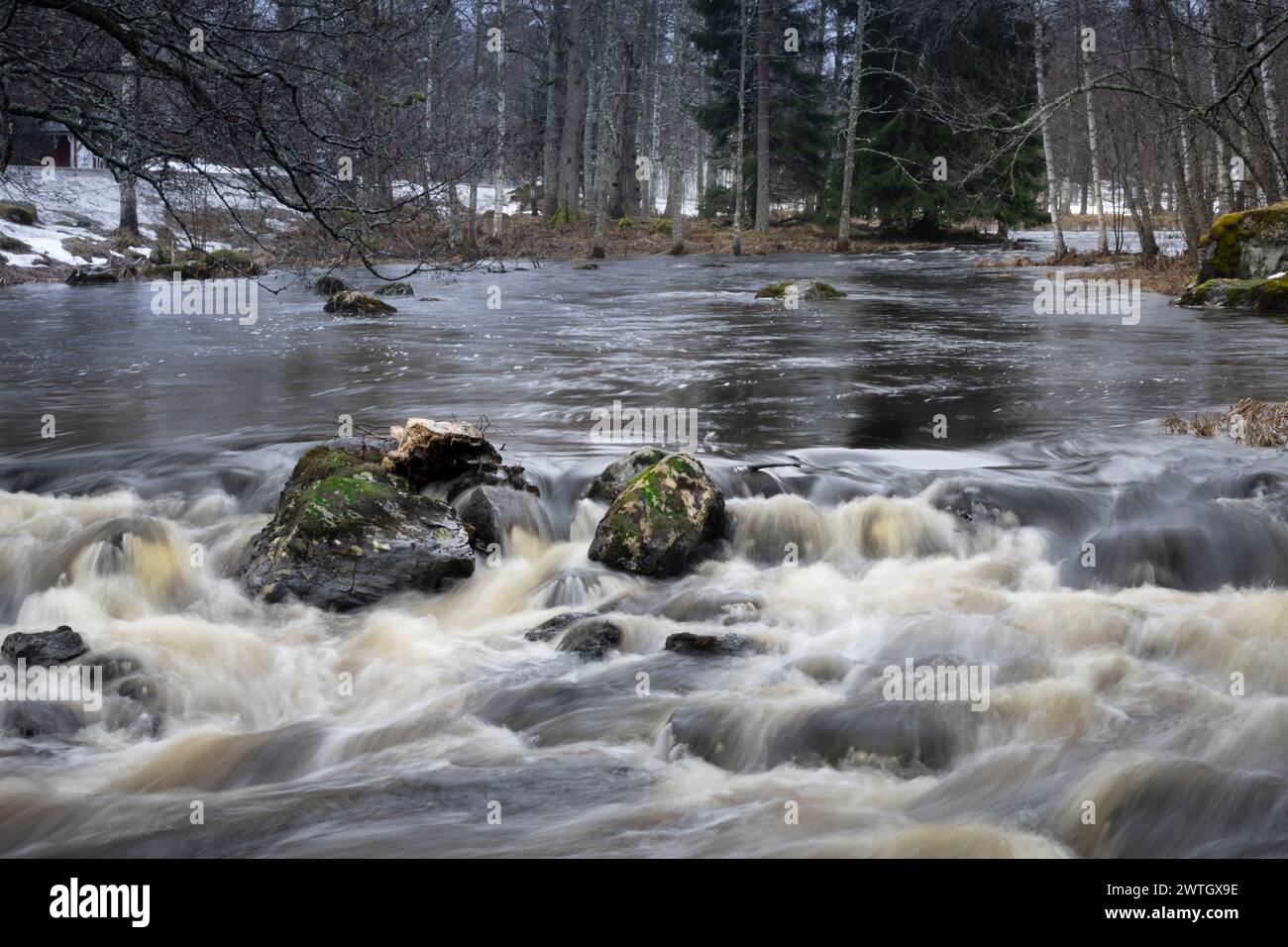 Serene river flows over rocks hi-res stock photography and images - Alamy