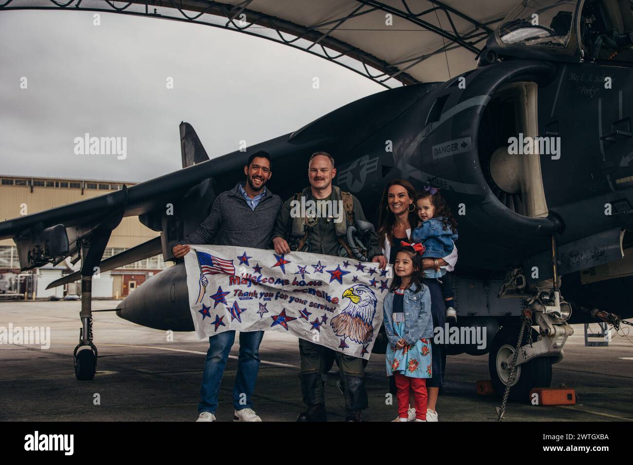 A U.S. Marine AV-8B pilot assigned to Marine Attack Squadron 231 ...
