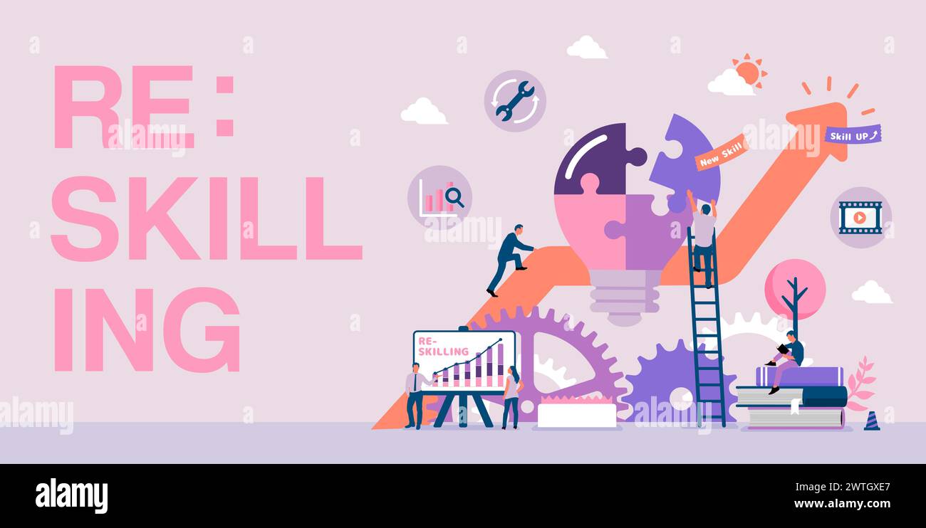 Upskilling illustration Stock Vector Images - Alamy