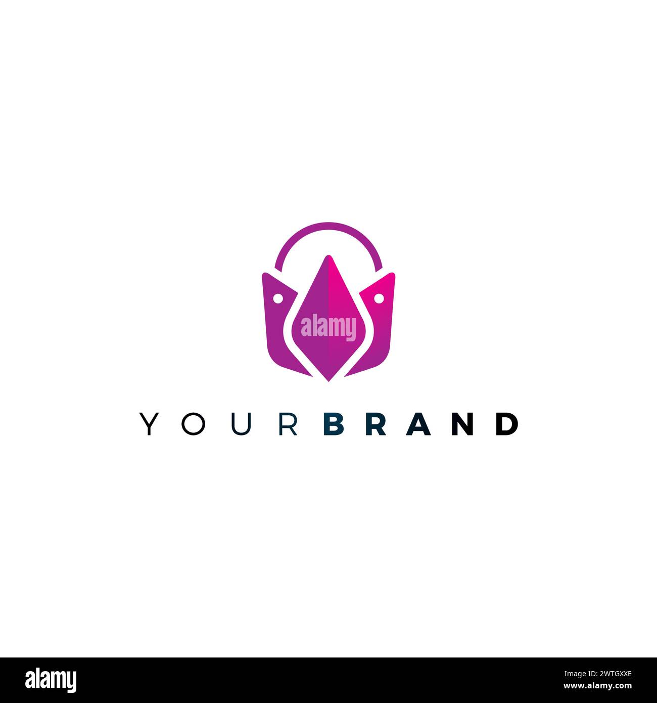 Luxury line flower logo Stock Vector Images - Alamy