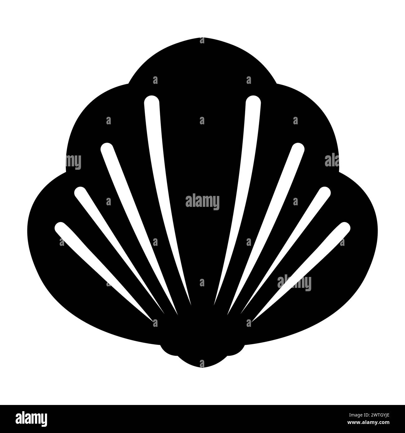 black vector shell icon on white background Stock Vector Image & Art ...