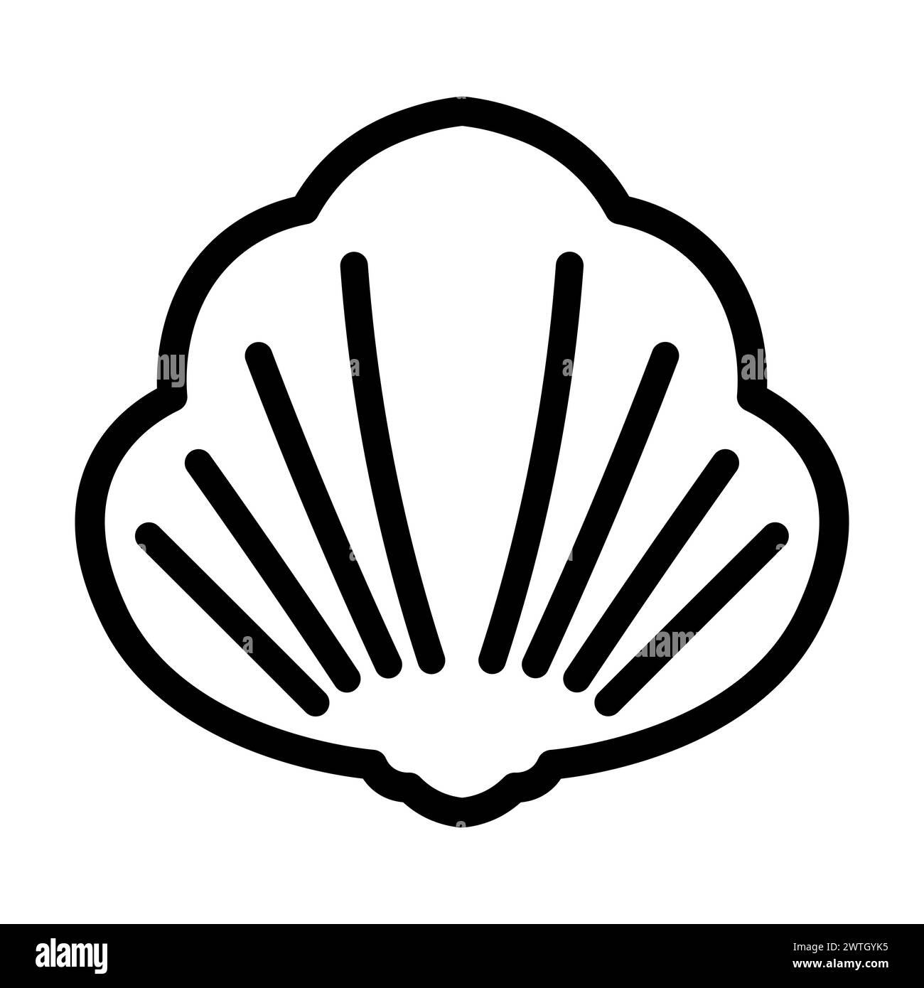 black vector shell icon on white background Stock Vector Image & Art ...