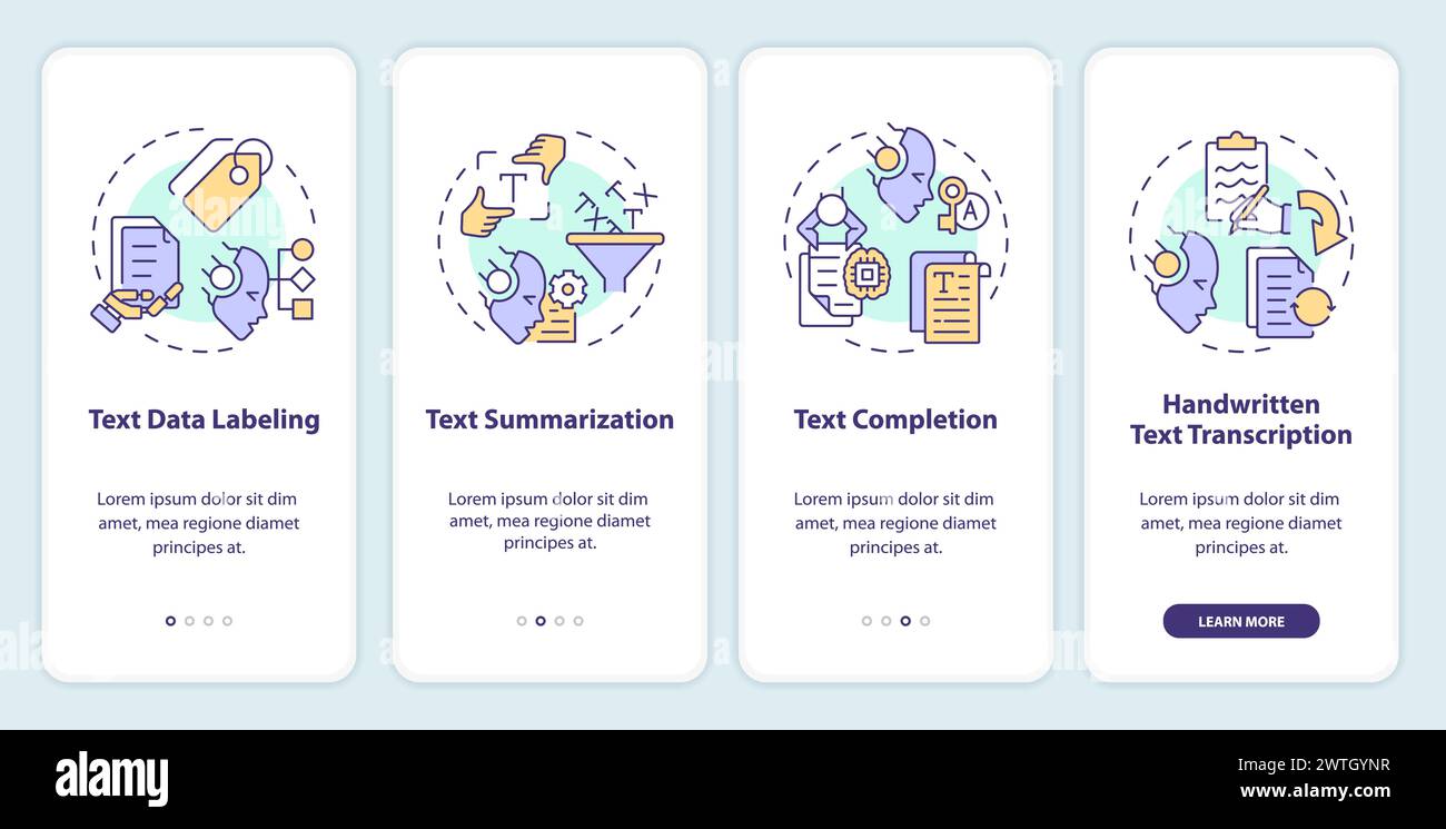 Document Analysis Onboarding Mobile App Screen Stock Vector Image And Art