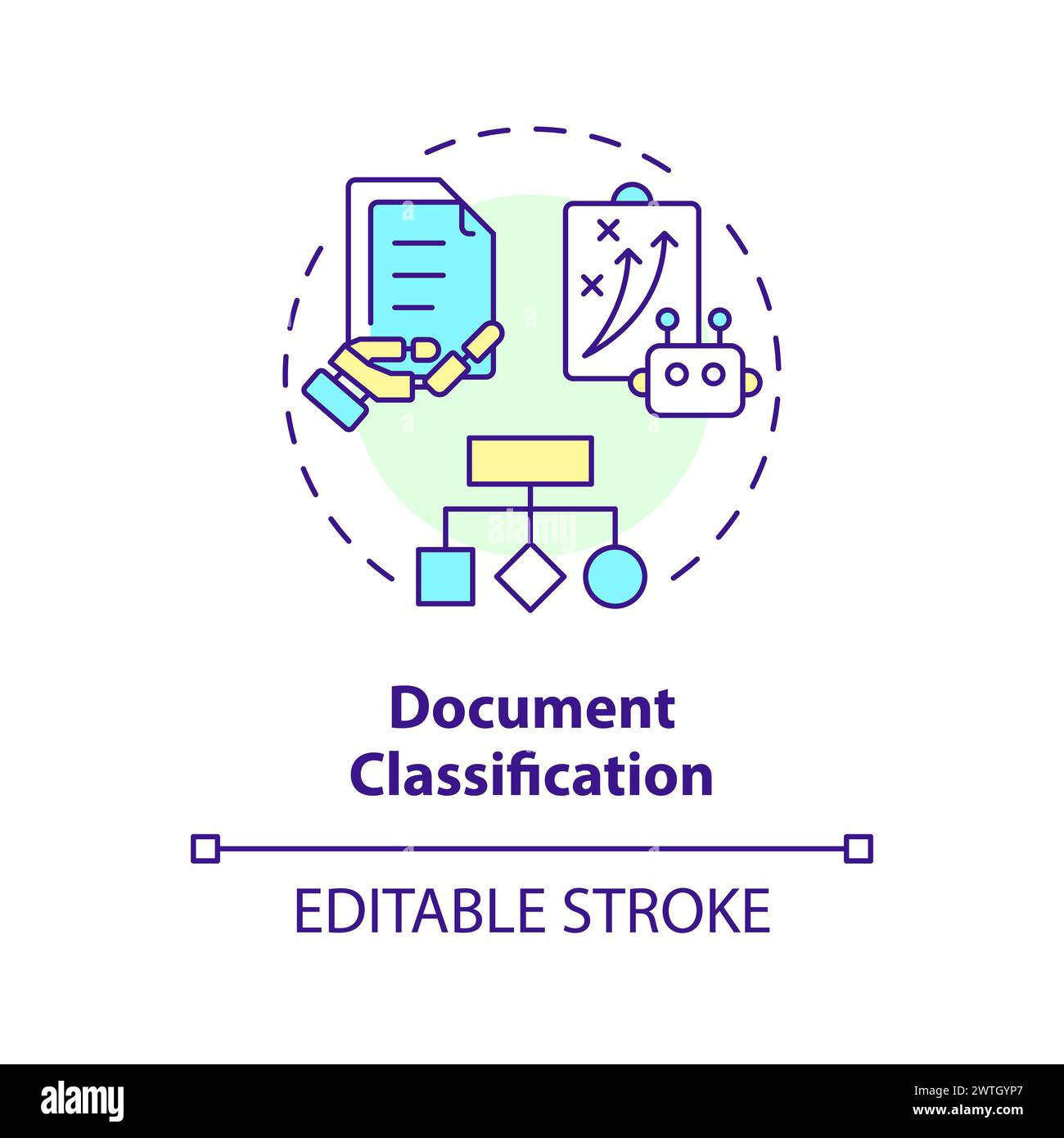 Document Classification Multi Color Concept Icon Stock Vector Image