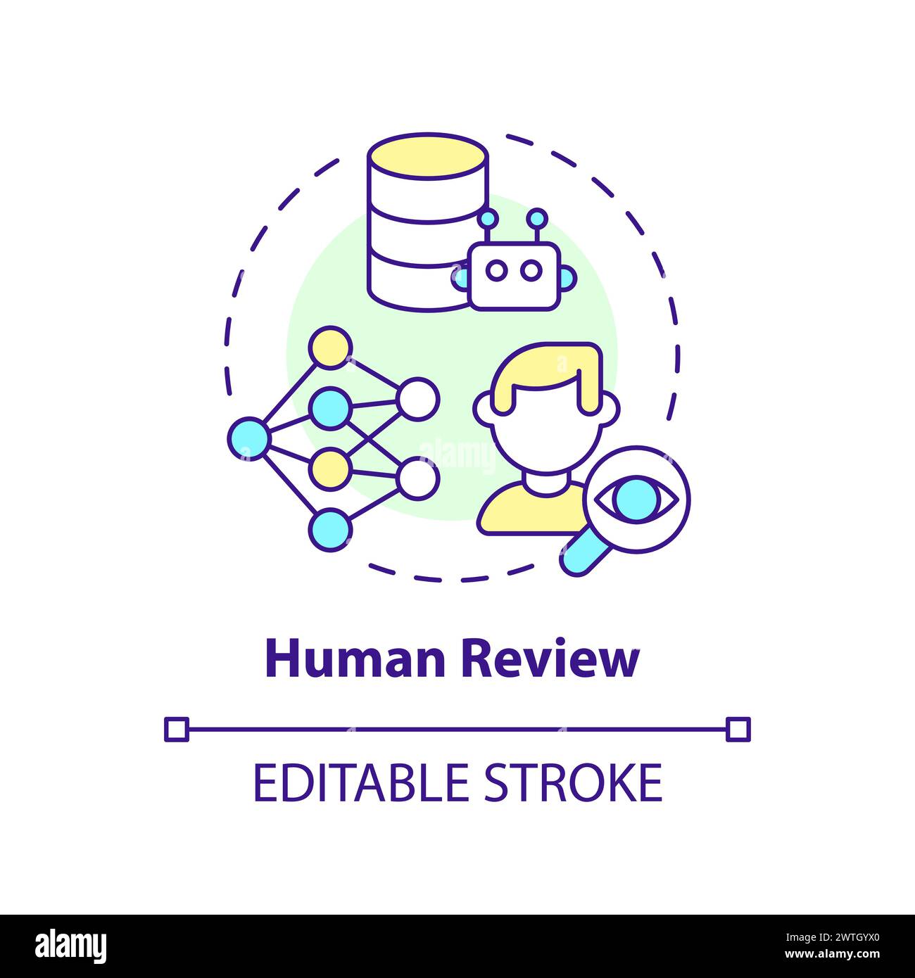 Human Review Multi Color Concept Icon Stock Vector Image And Art Alamy