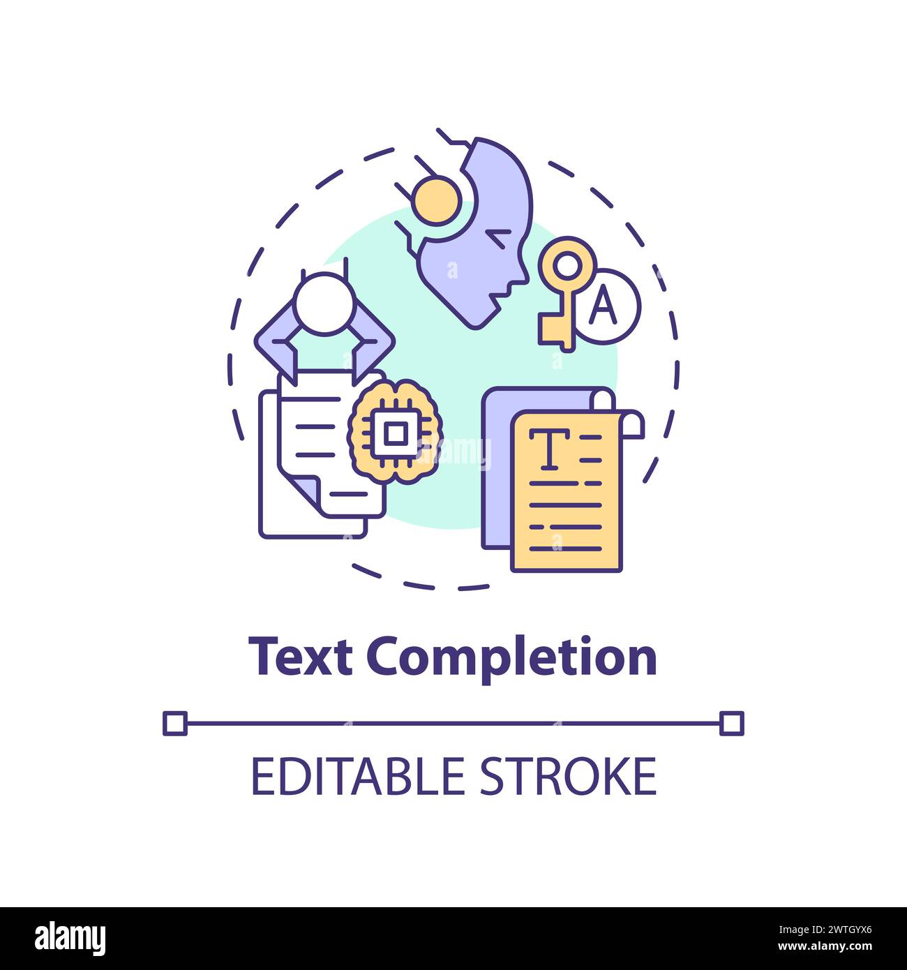 Content completion Stock Vector Images - Alamy