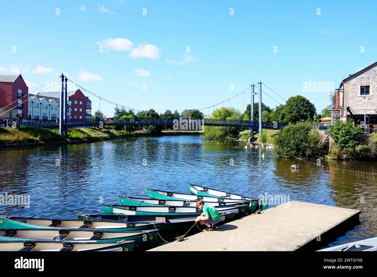 Cricklepit suspension bridge hi-res stock photography and images - Alamy