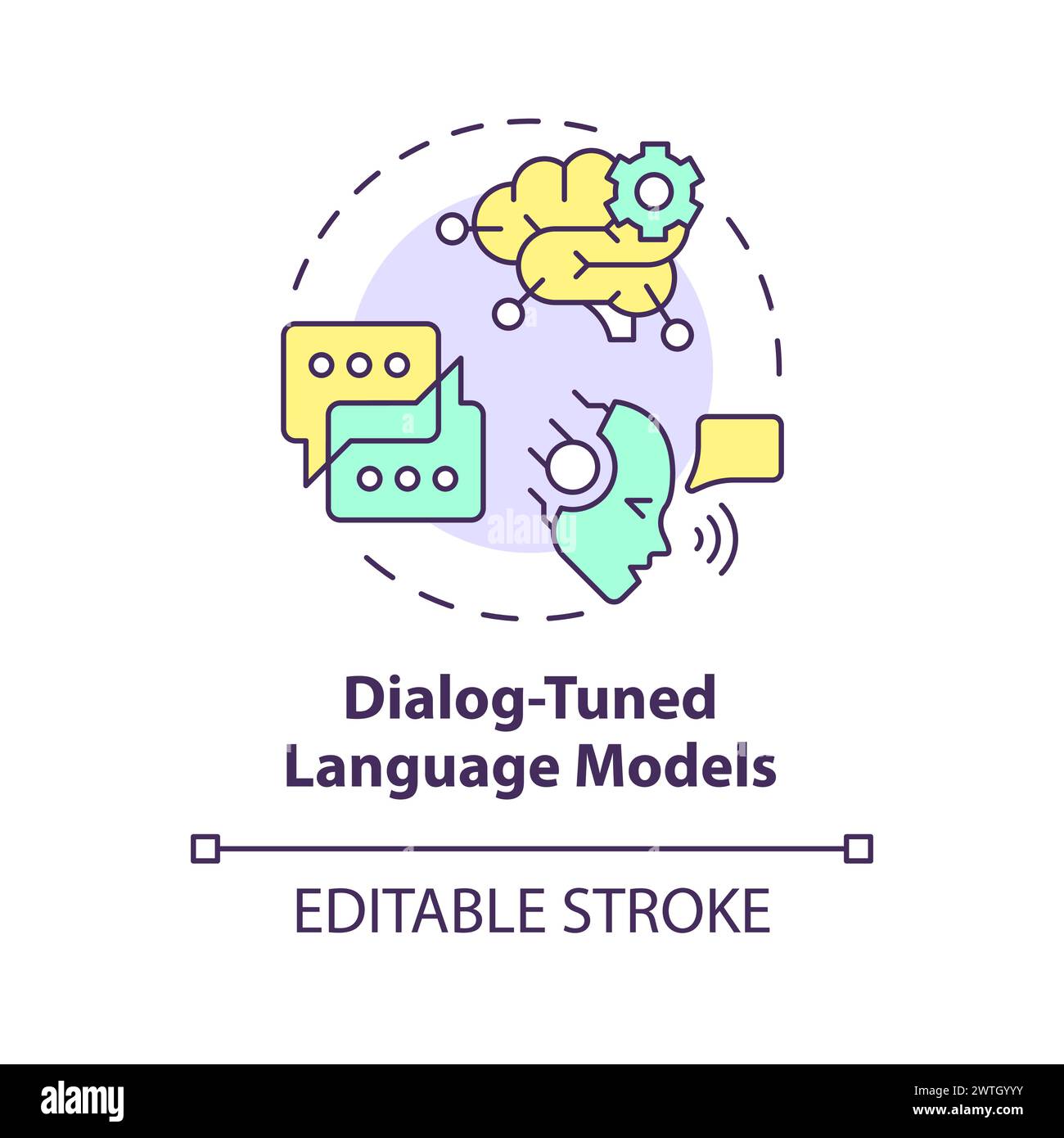 Dialog-tuned language models multi color concept icon Stock Vector ... Dialog-tuned language models multi color concept icon Stock Vector ...