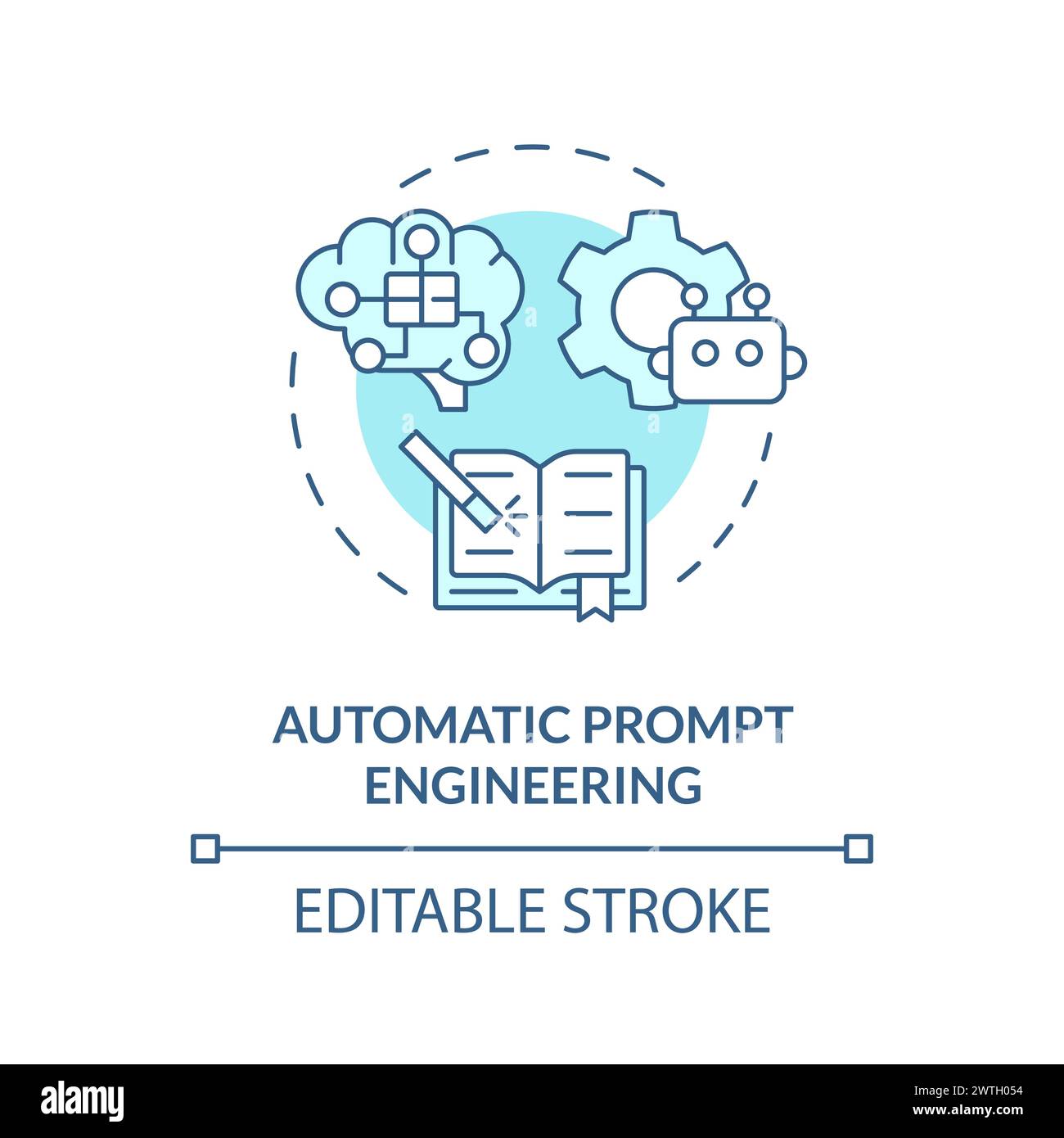 Automatic prompt engineering soft blue concept icon Stock Vector Image ... Automatic prompt engineering soft blue concept icon Stock Vector Image ...