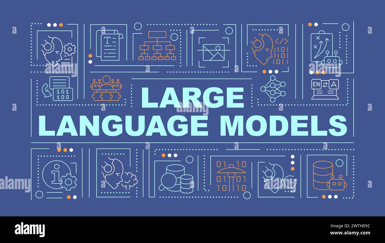 Large language models blue word concept Stock Vector Image & Art - Alamy