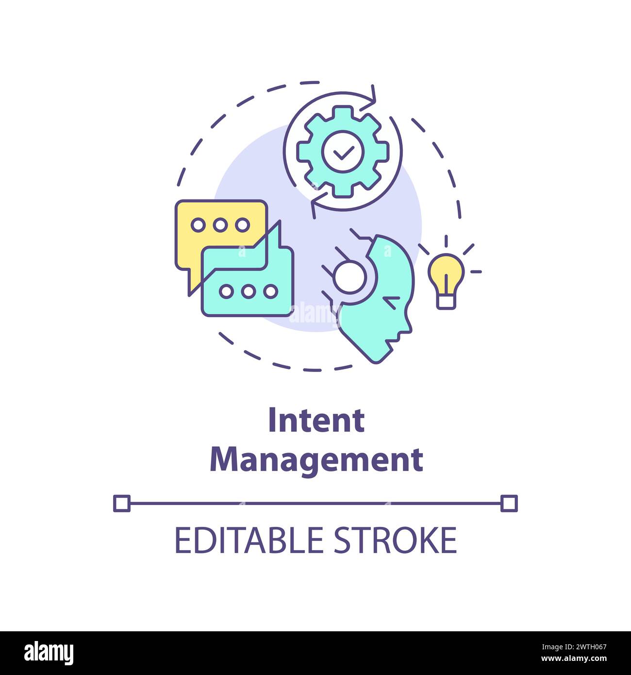 Intent management multi color concept icon Stock Vector Image & Art - Alamy