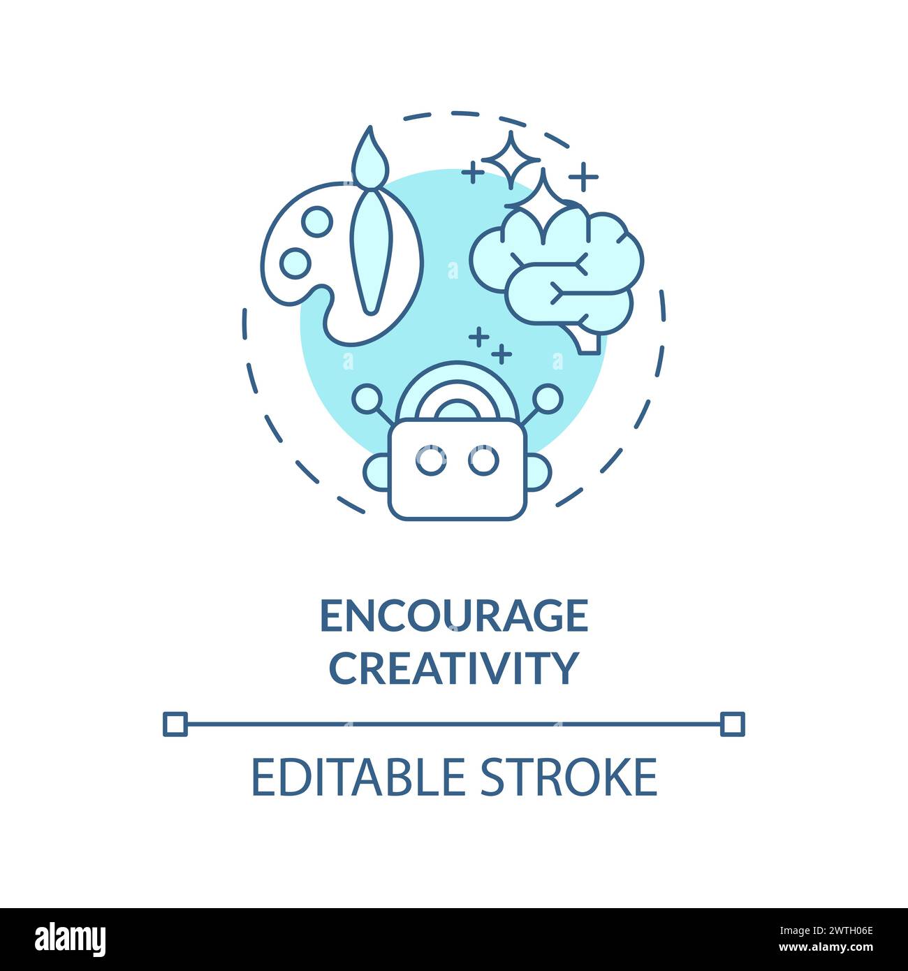 Encourage creativity soft blue concept icon Stock Vector Image & Art ... Encourage creativity soft blue concept icon Stock Vector Image & Art ...