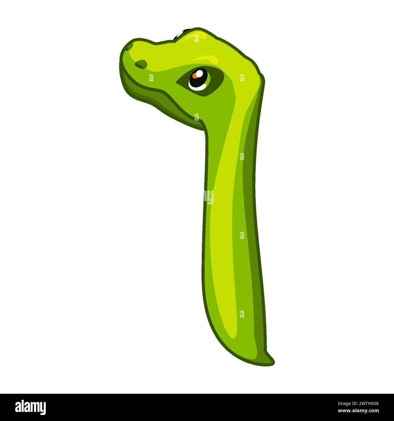 Snake font. Digit 1. Cartoon One number Stock Vector Image & Art - Alamy