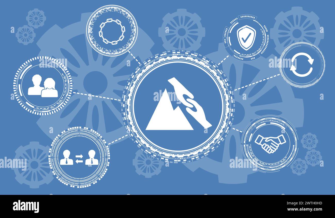 Concept of trust with connected icons Stock Photo - Alamy