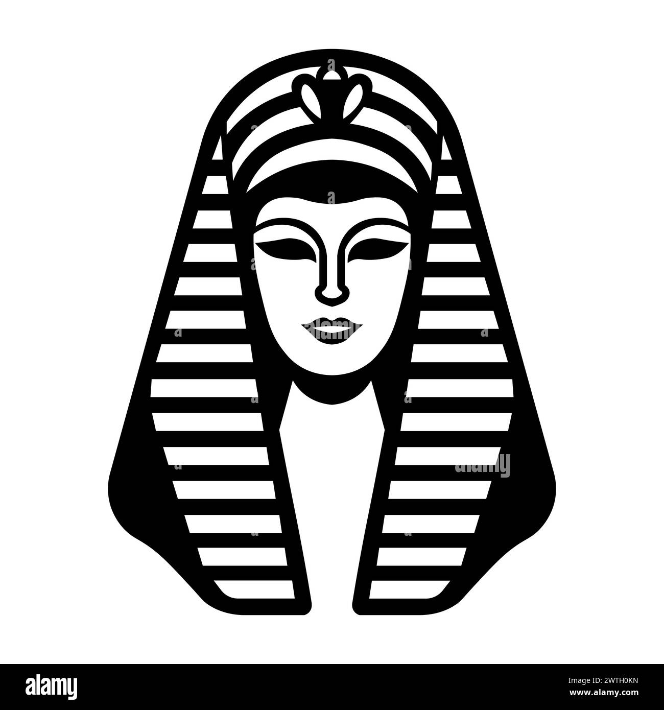 black vector pharaon icon on white background Stock Vector Image & Art ...