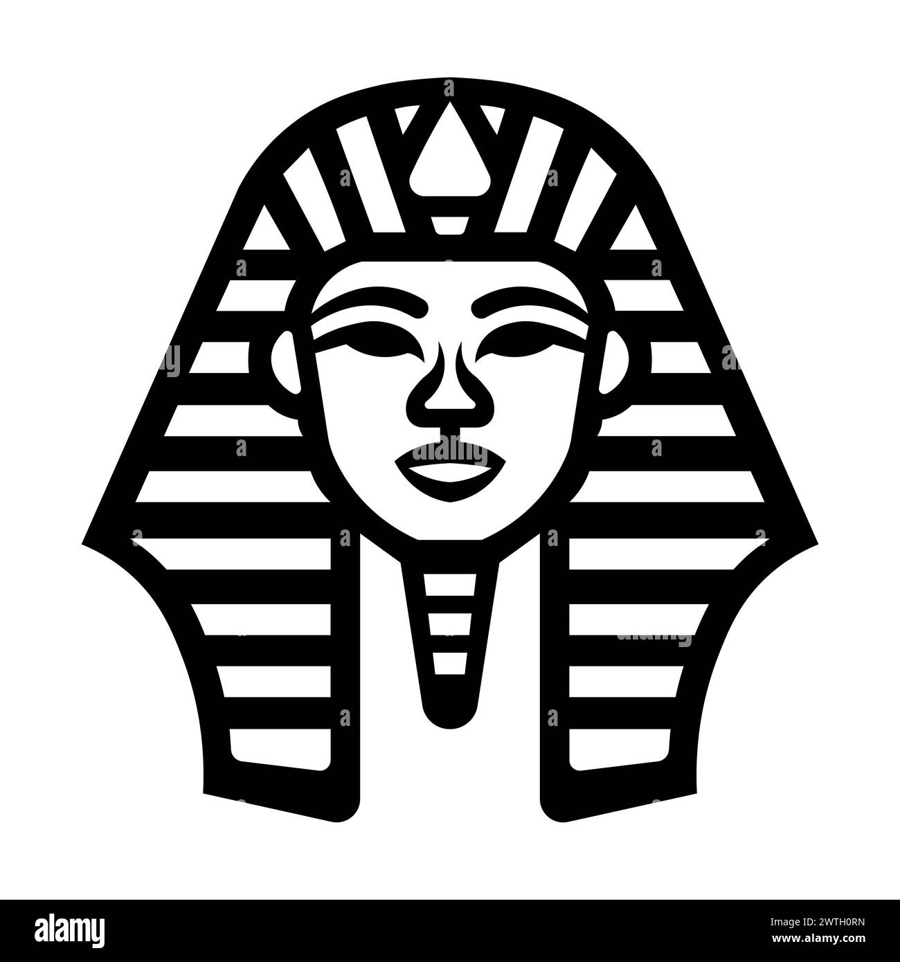 black vector pharaon icon on white background Stock Vector Image & Art ...