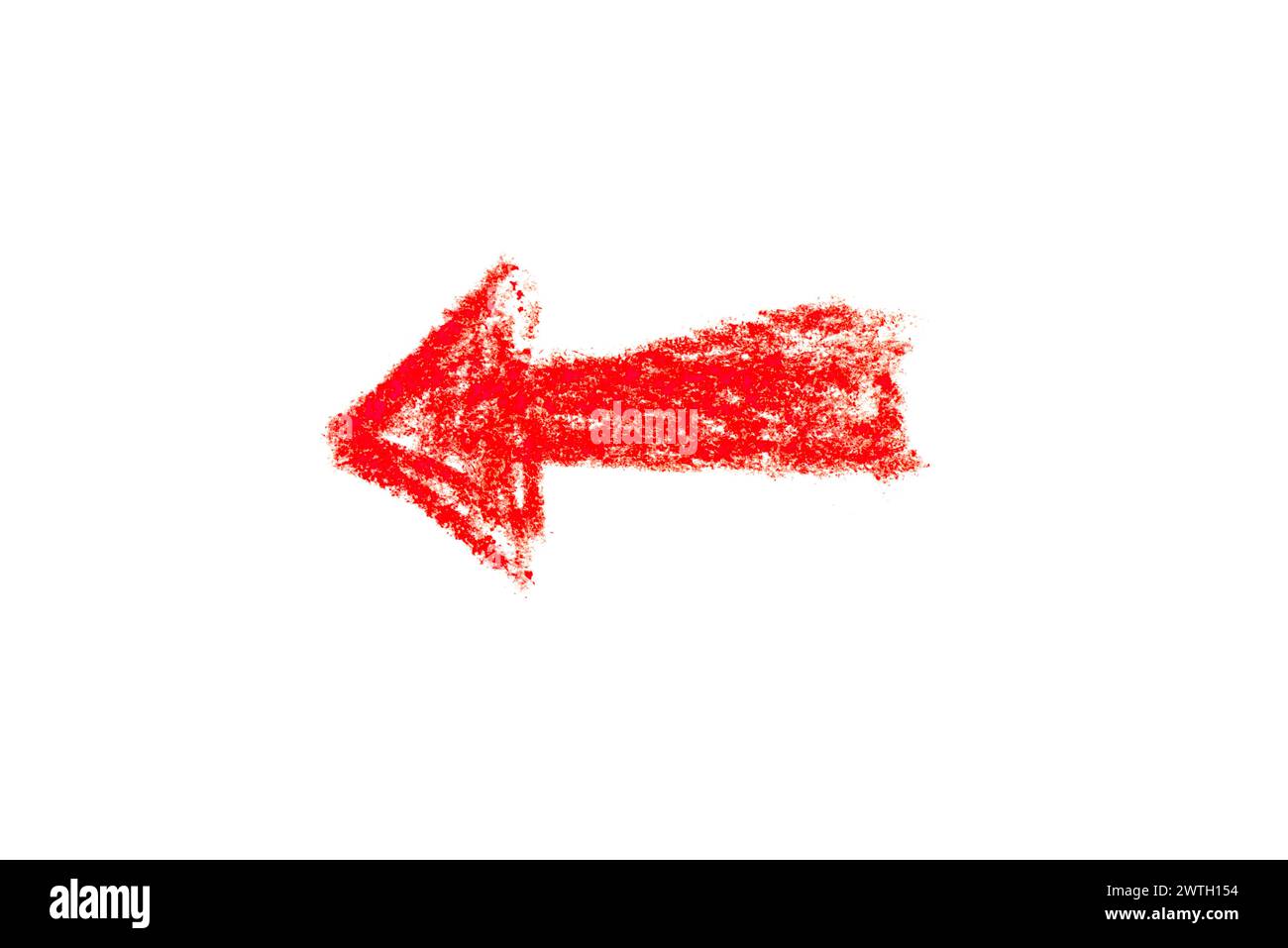 A red arrow pointing left on a white background. A symbol for ...