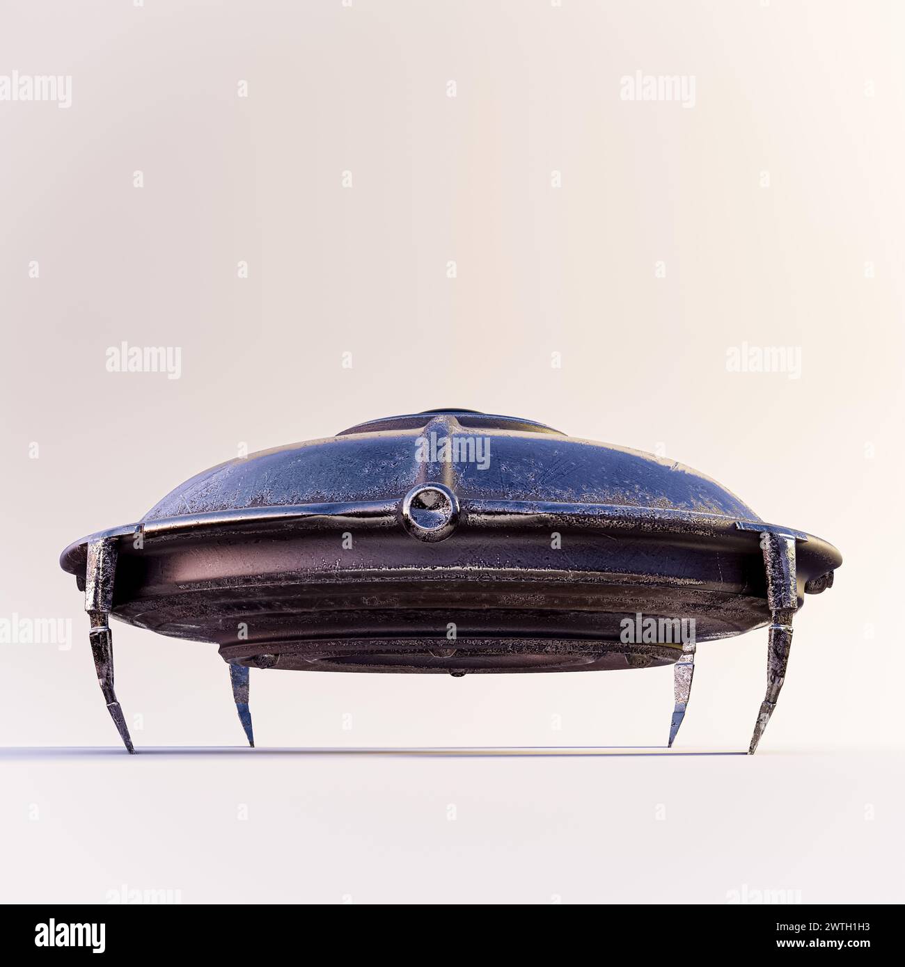 unidentified flying object isolated on white background 3d illustration ...