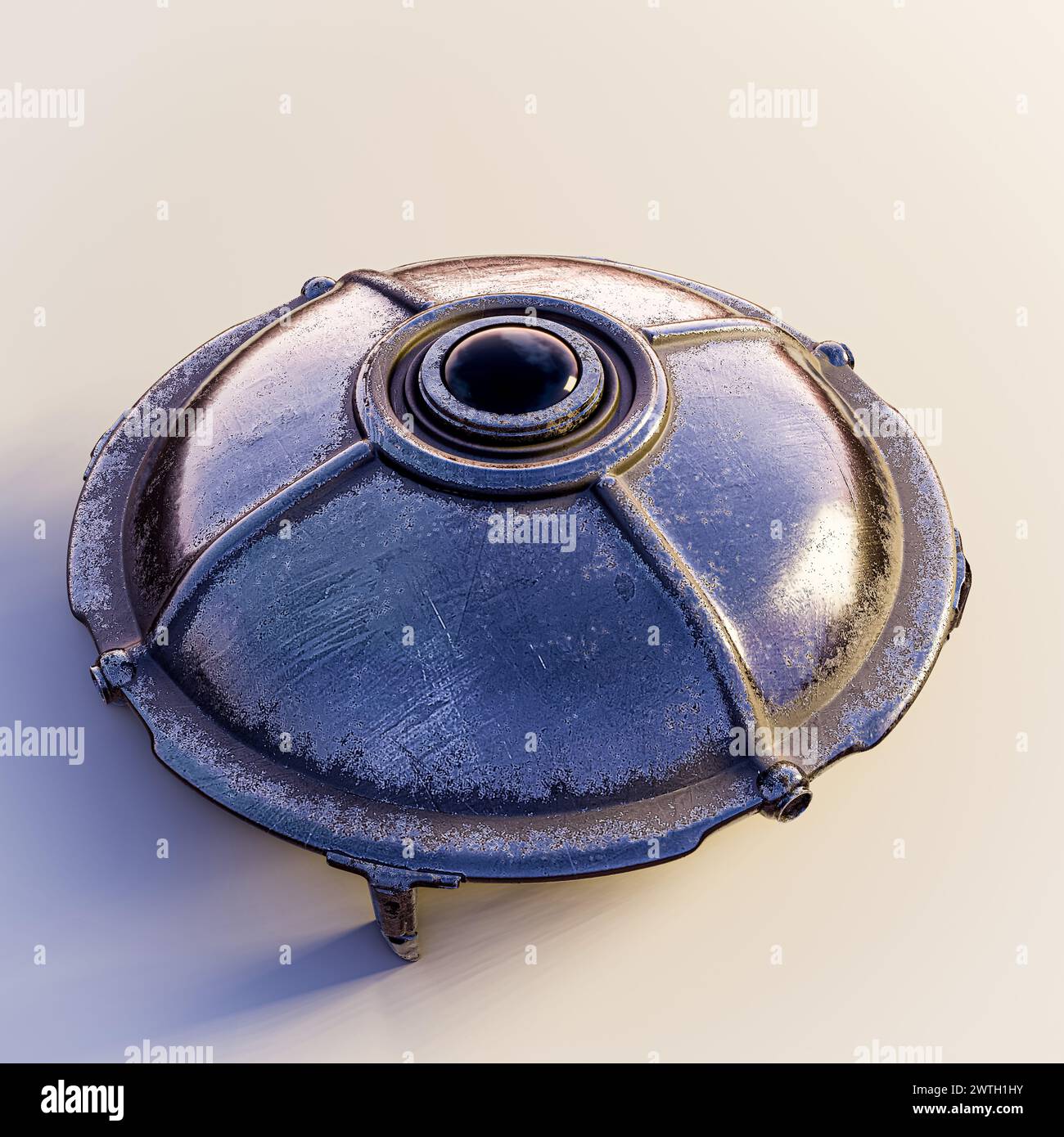 unidentified flying object isolated on white background 3d illustration ...