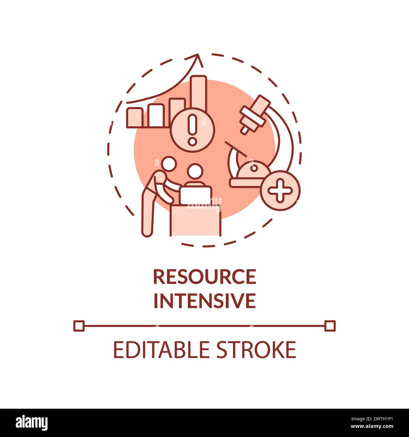 Resource intensive red concept icon Stock Vector Image & Art - Alamy