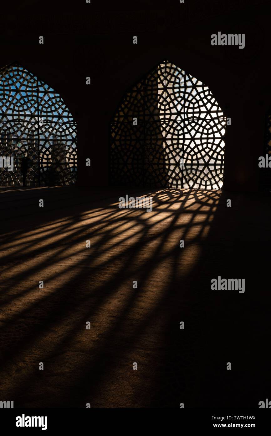 Islamic vertical background photo. Shadows of the islamic pattern from ...