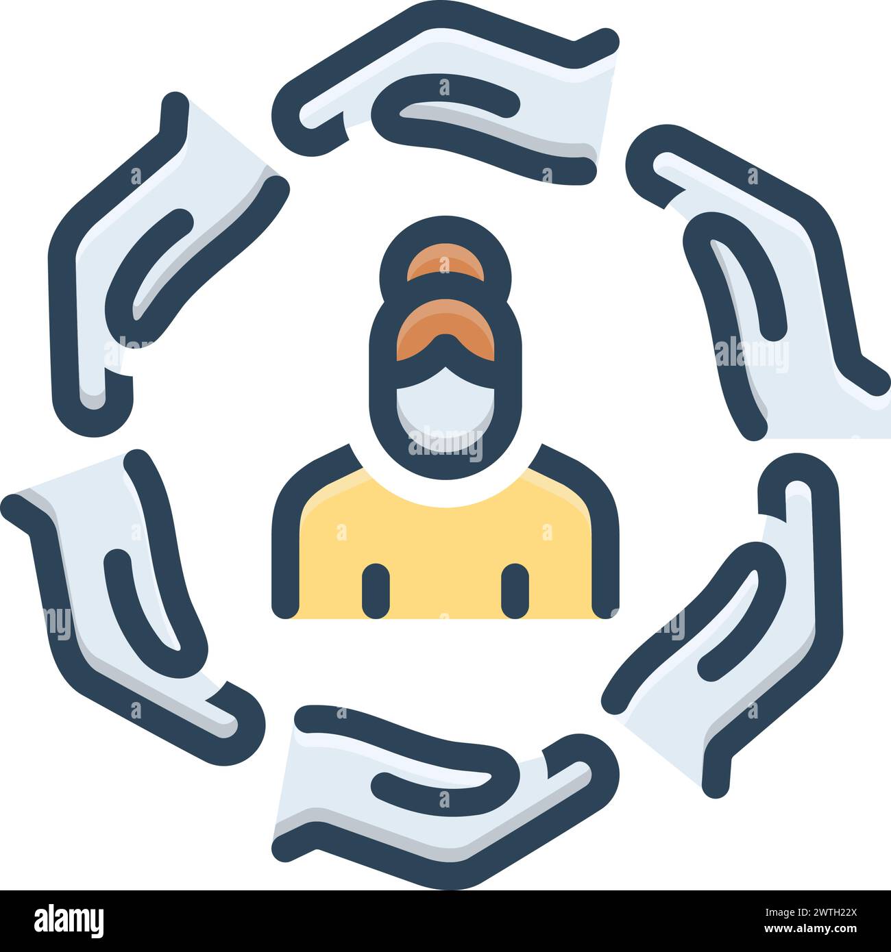 Helping hands logo Stock Vector Images - Alamy