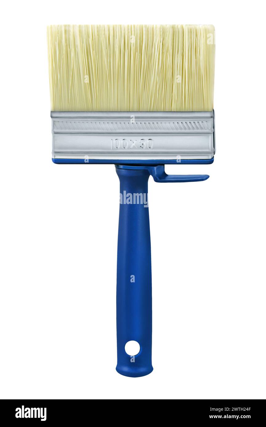 Wide painting brush isolated on white background Stock Photo - Alamy