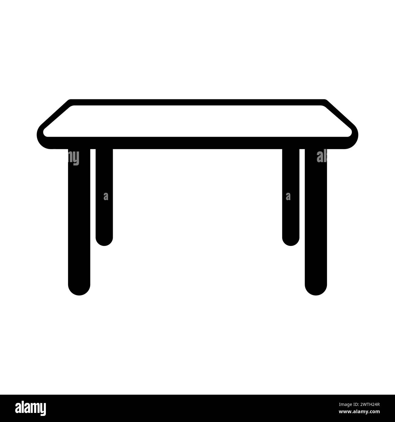 black vector table icon on white background Stock Vector Image & Art ...