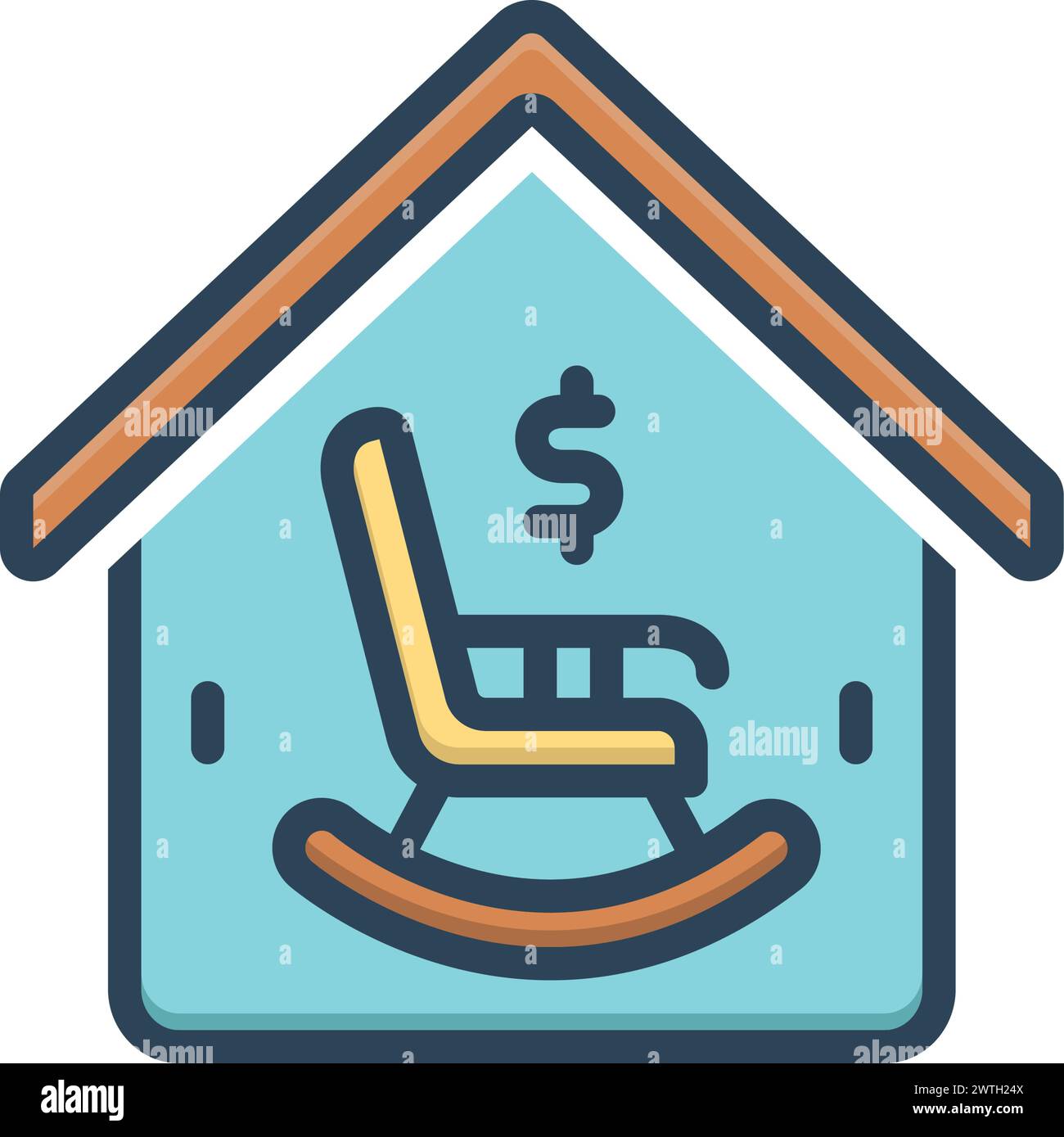 Icon for retirement, rocking chair Stock Vector Image & Art - Alamy