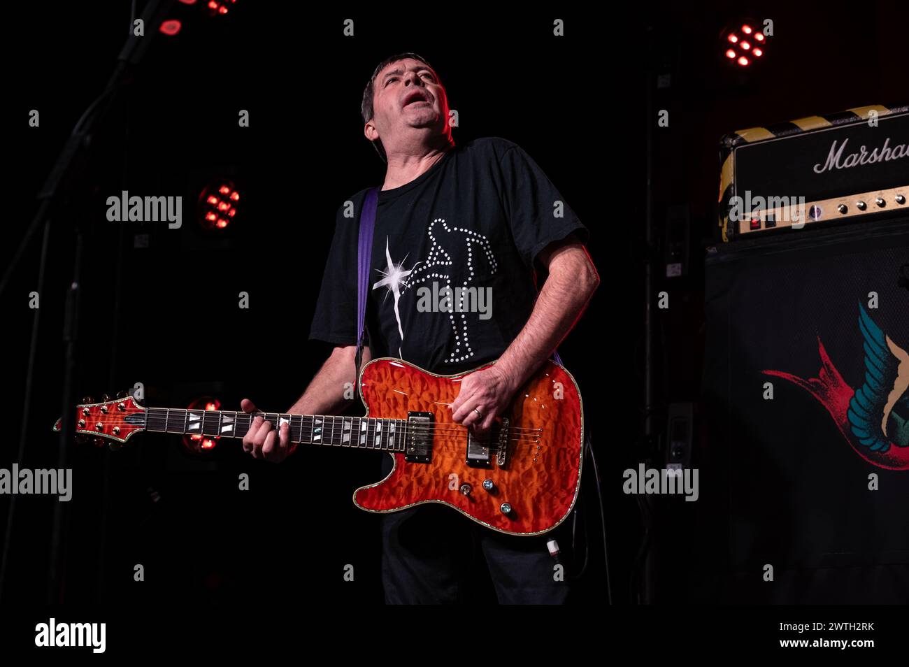 Glasgow, Scotland,17th March 2024, Ian McCallum of Stiff Little Fingers ...