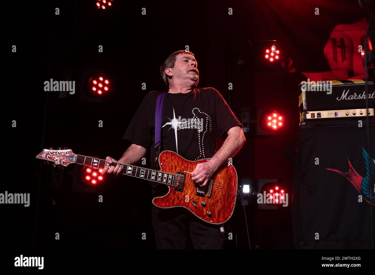 Glasgow, Scotland,17th March 2024, Ian McCallum of Stiff Little Fingers ...